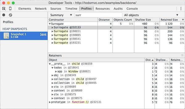 Javascript Memory Profiling For Backbone And React Engineering Housing Medium