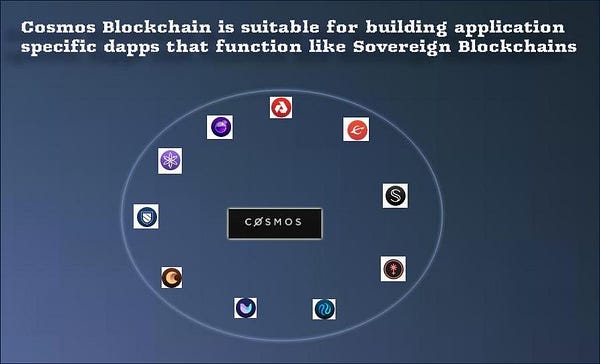 Cosmos Blockchain is suitable for building application specific dapps that function like ...