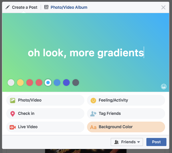 How Facebook will kill the gradient – Muzli -Design Inspiration