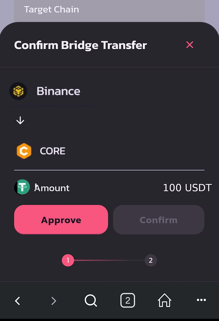 HOW TO BRIDGE $USDT FROM BSC TO CORE DAO NETWORK.