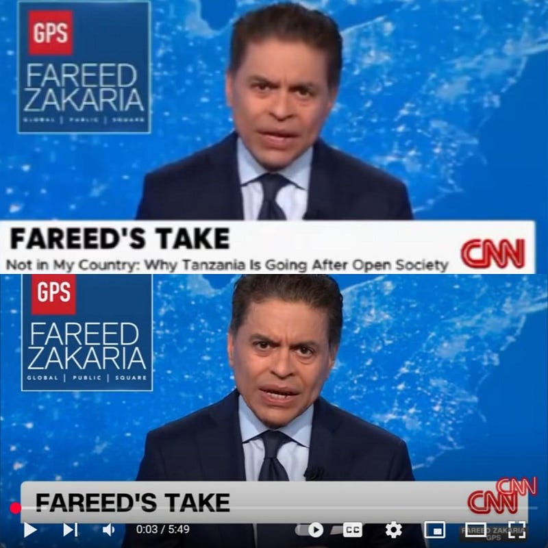 ALTERED: This CNN broadcast featuring Fareed Zakaria commenting on ...