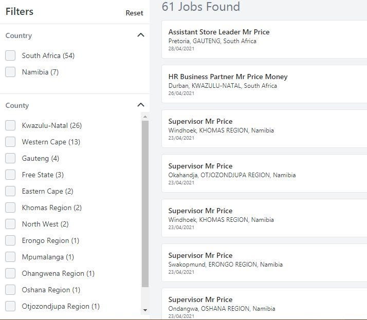 HOAX: This advert for job opportunities at Mr Price is a scam