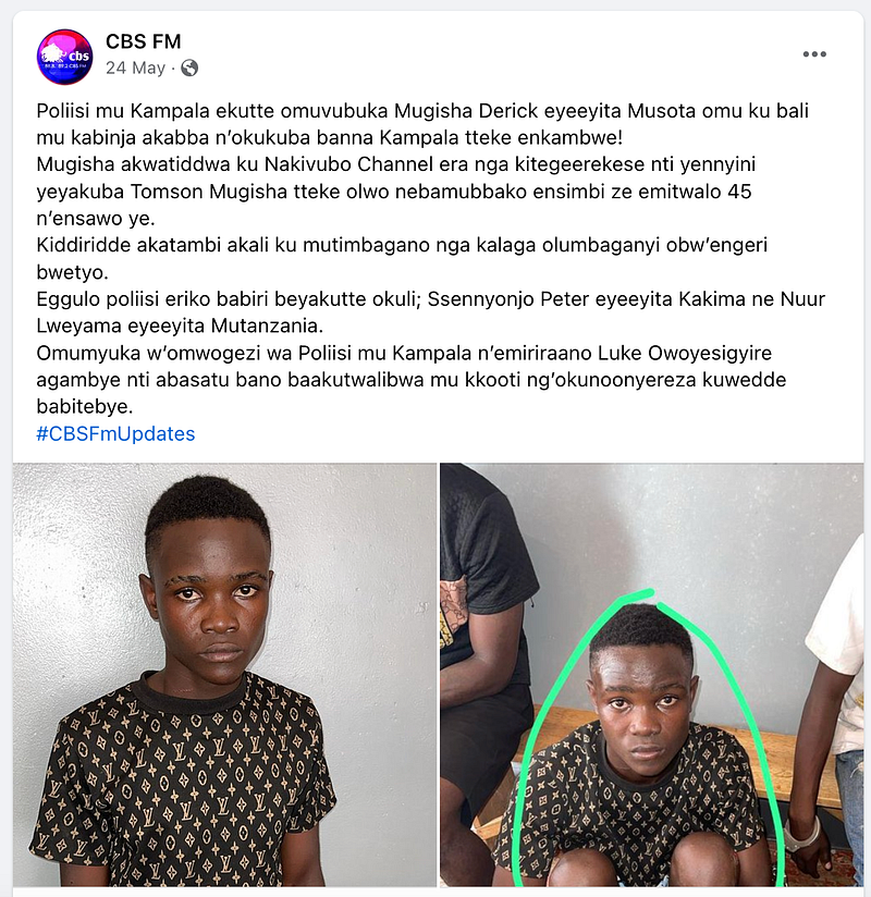 ALTERED: This photo of a notorious robber wearing a NUP beret was ...