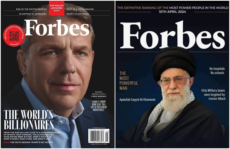 FAKE: This Forbes magazine cover featuring Iran’s leader Ayatollah Ali ...