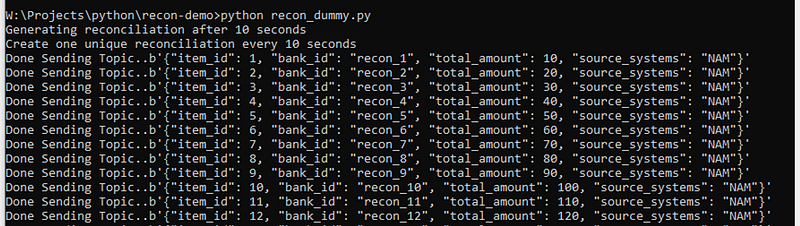 Kafka — Stimulate A Dummy Bank Reconciliation Workflow For Live Data