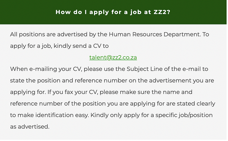HOAX: This Facebook post advertising jobs at South Africa’s ZZ2 farming ...