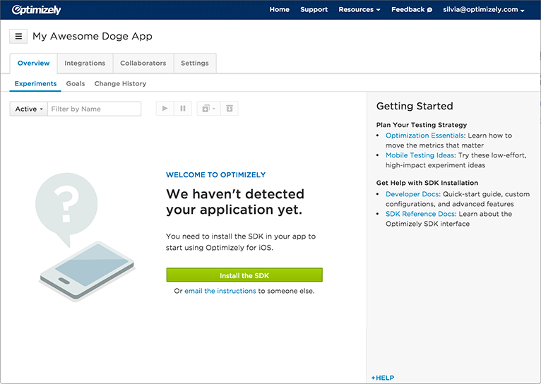 Behind the Design of Optimizely‘s Mobile Onboarding