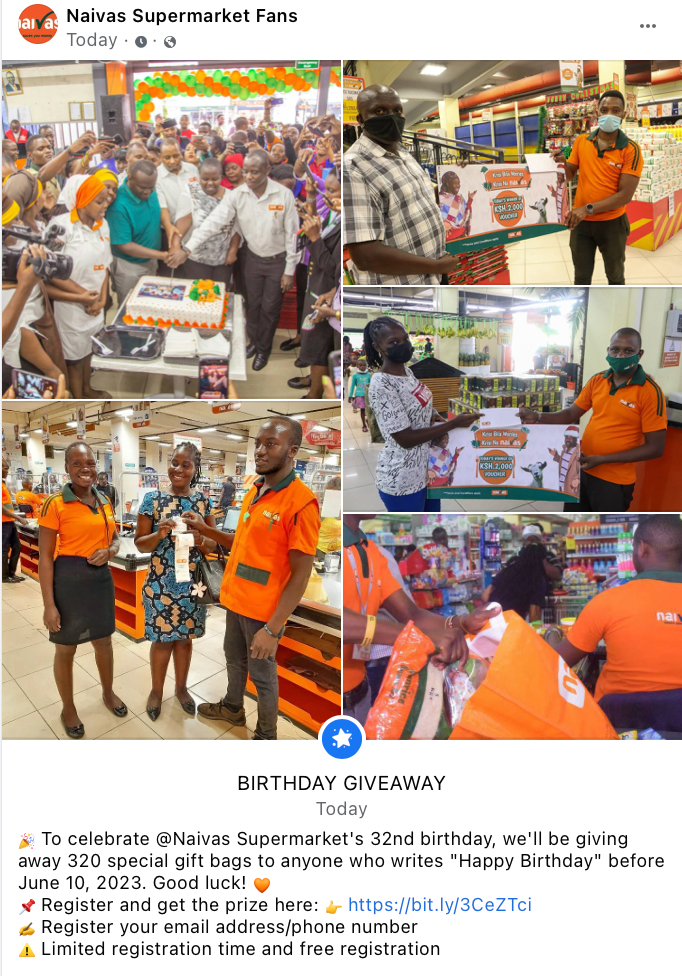 HOAX: This Naivas Supermarket 32nd birthday giveaways offer is a scam
