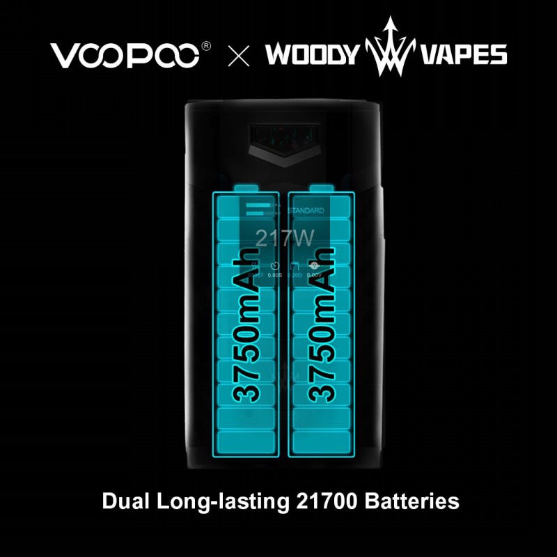 VOOPOO X217 Mod: Not Built-in Dual 21700 Vape Mod – VOOPOO