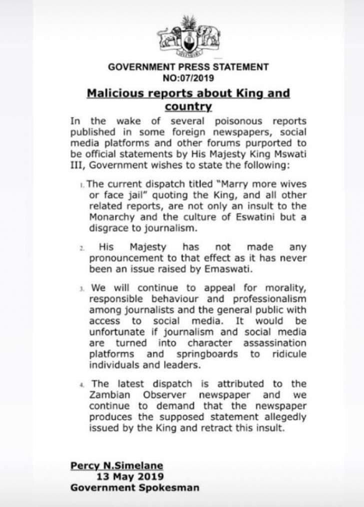 FALSE: Men in eSwatini have not been ordered to ‘marry more wives’ or ...