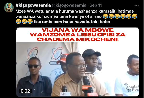 GHUSHI: Video hii inayodai Tundu Lissu alizomewa kwenye mkutano wa ...