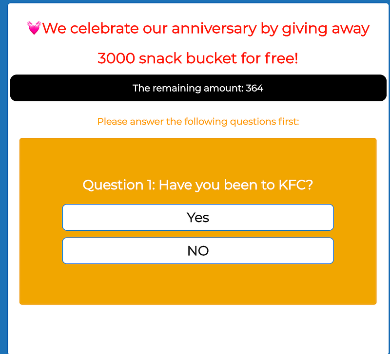 FALSE: KFC Kenya is not giving away 3,000 snack buckets