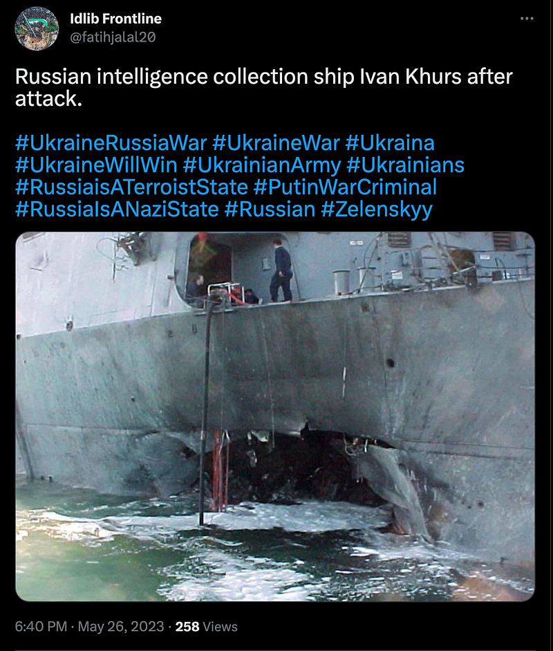 FALSE: This image is not of Ivan Khurs, a Russian intelligence ship ...