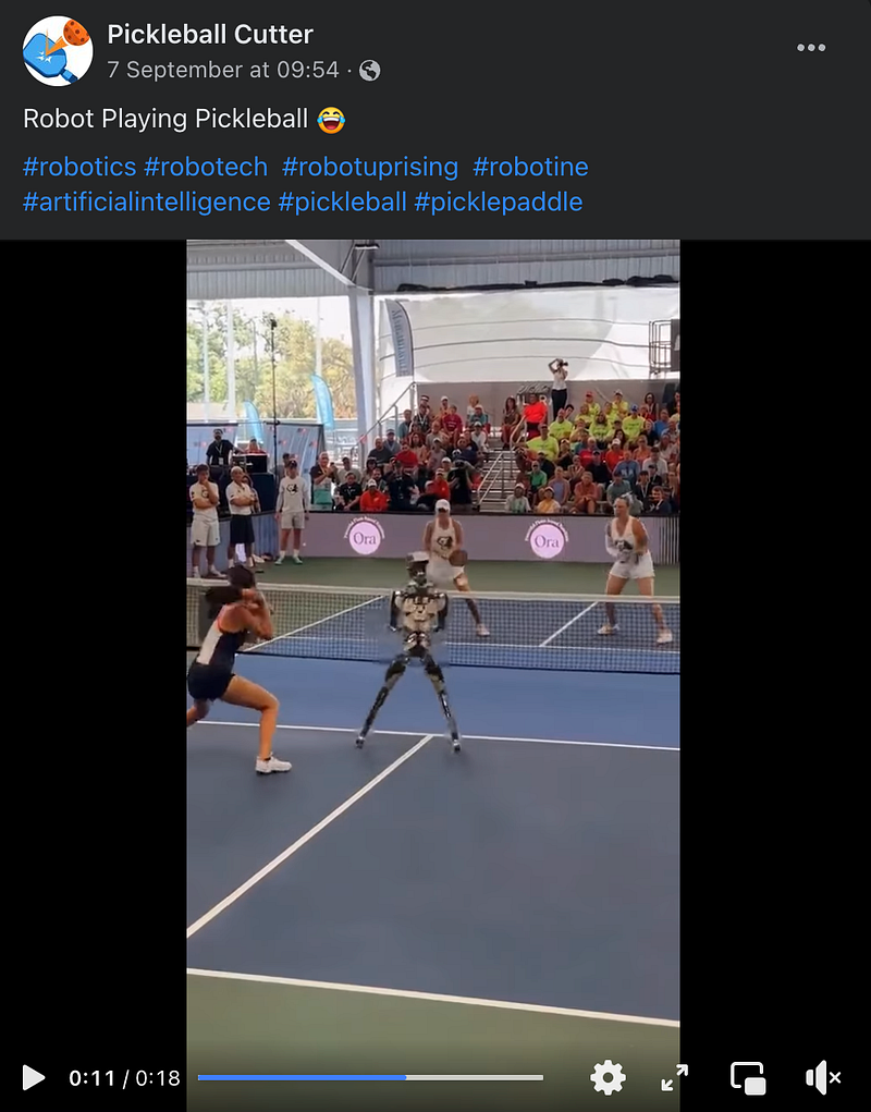ALTERED: This video showing a robot playing pickleball with humans is ...