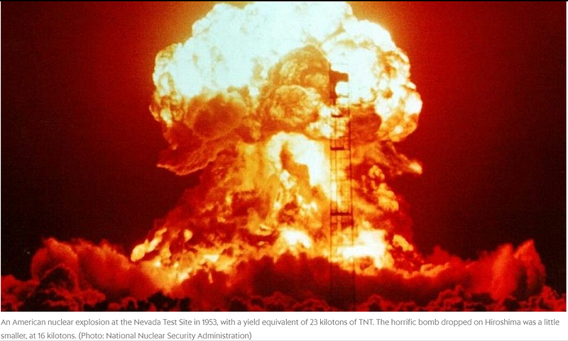 FALSE: This explosion occurred in Nevada, US, not Kampala, Uganda
