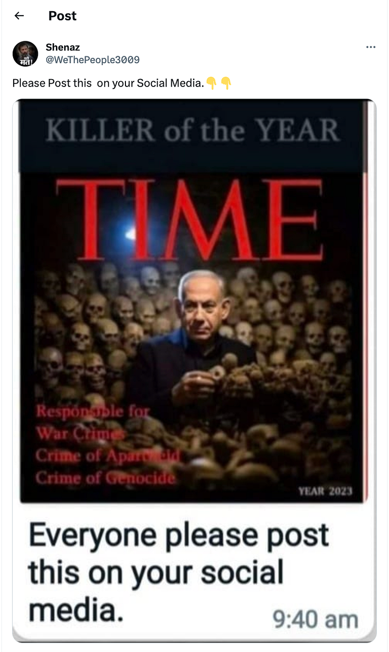 FAKE: This TIME Magazine cover featuring Israeli Prime Minister ...
