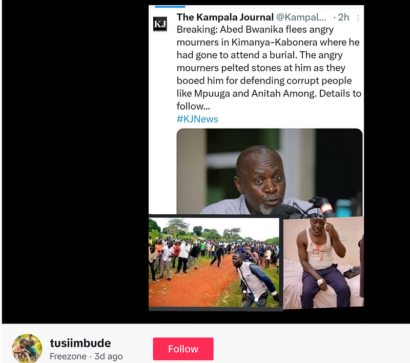 FALSE: This image isn’t of Ugandan MP Abed Bwanika after he was stoned ...