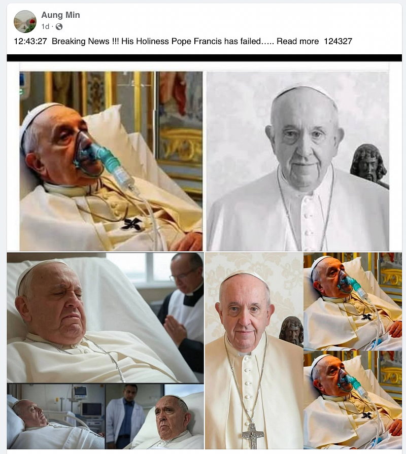 FAKE: These images of Pope Francis in ICU are AI-generated