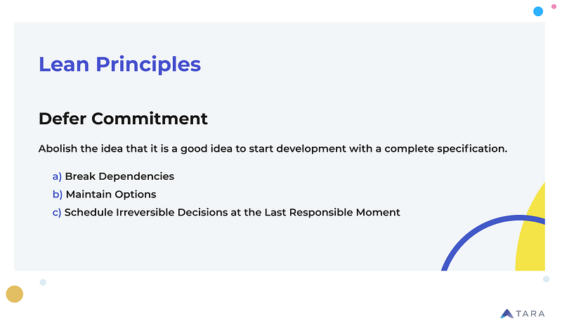 A Quick Guide to Lean Software Development | The Tara Blog