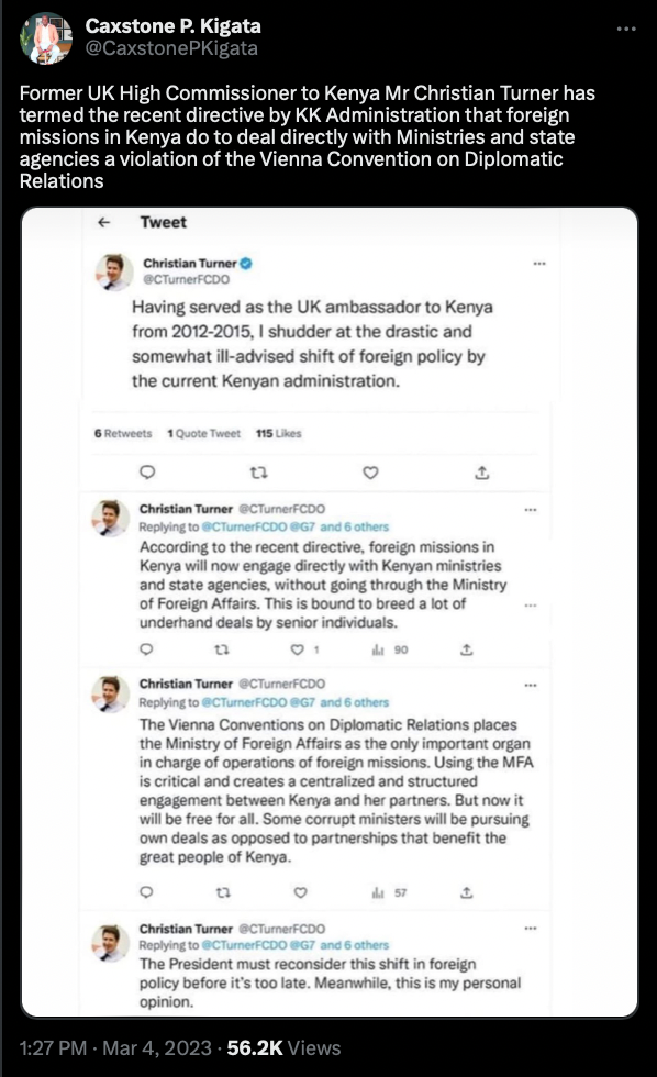 FAKE: UK diplomat Christian Turner didn’t criticise Kenya over the new ...