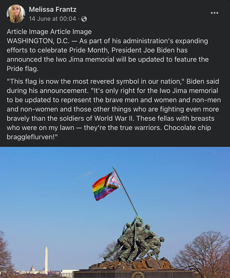 FALSE: This Facebook post with an image of a Pride flag at the US ...