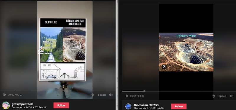 FALSE: This picture is not of a lithium mine