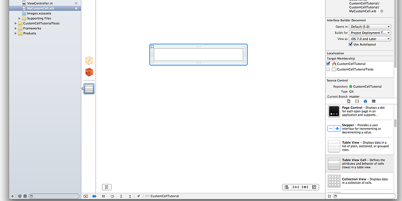 Creating Custom Uitableviewcell Using Nib Xib Files In Xcode