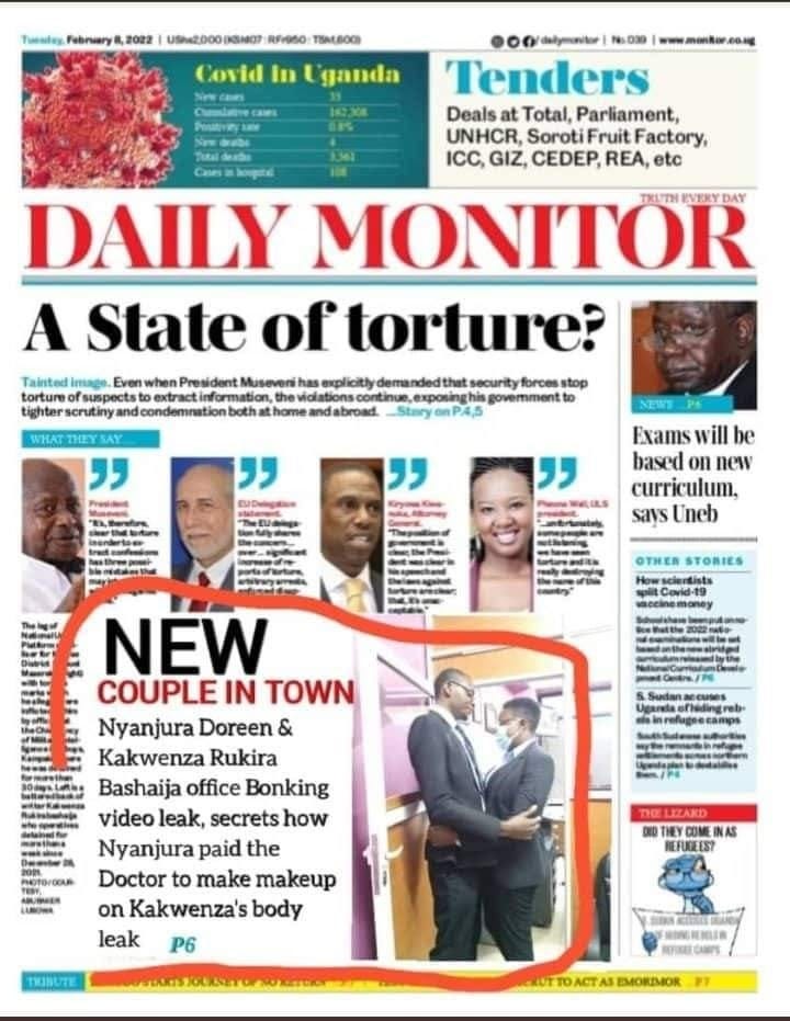 ALTERED: This image of the front page of the Daily Monitor newspaper is ...