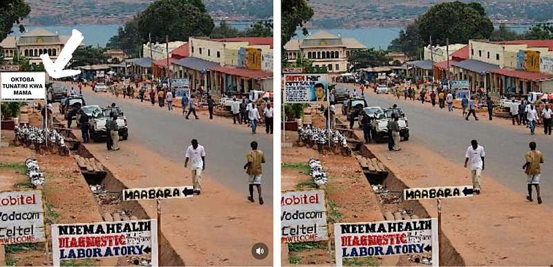 IMEBADILISHWA: Picha hii ya kibao chenye ujumbe kuhusu uchaguzi wa ...