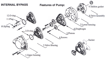 Internal structure of the RO booster pump