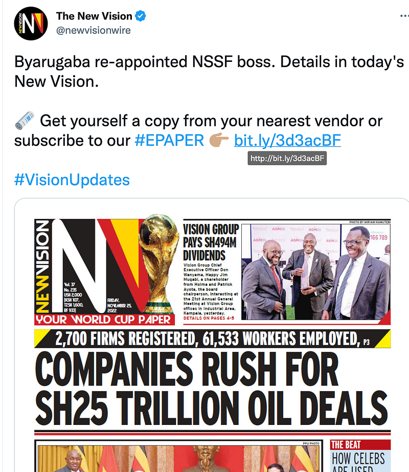 FALSE: Richard Byarugaba has not been re-appointed NSSF Uganda MD