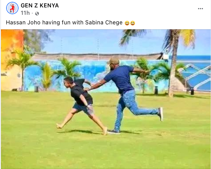 FALSE: This photo isn’t of Hassan Joho with MP Sabina Chege
