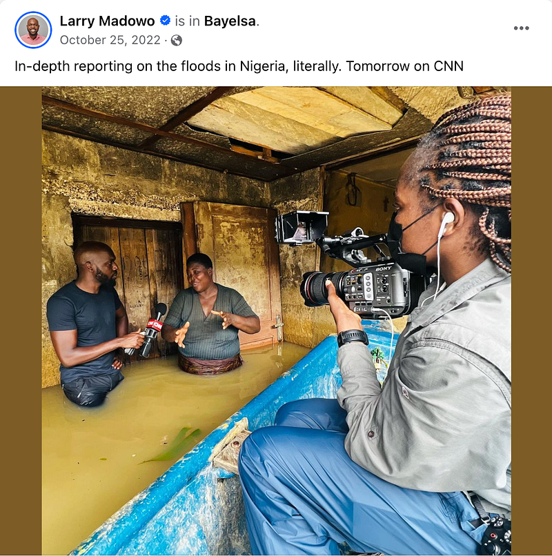 FALSE: This image is not of CNN journalist Larry Madowo reporting on ...