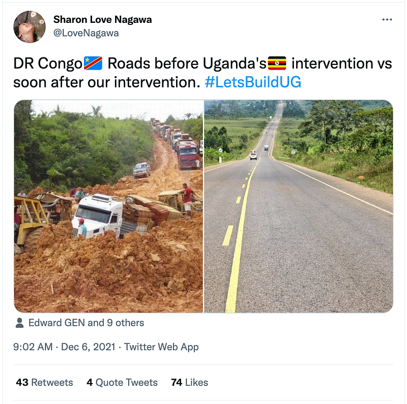 FALSE: These photos do not show roads in the Democratic Republic of ...