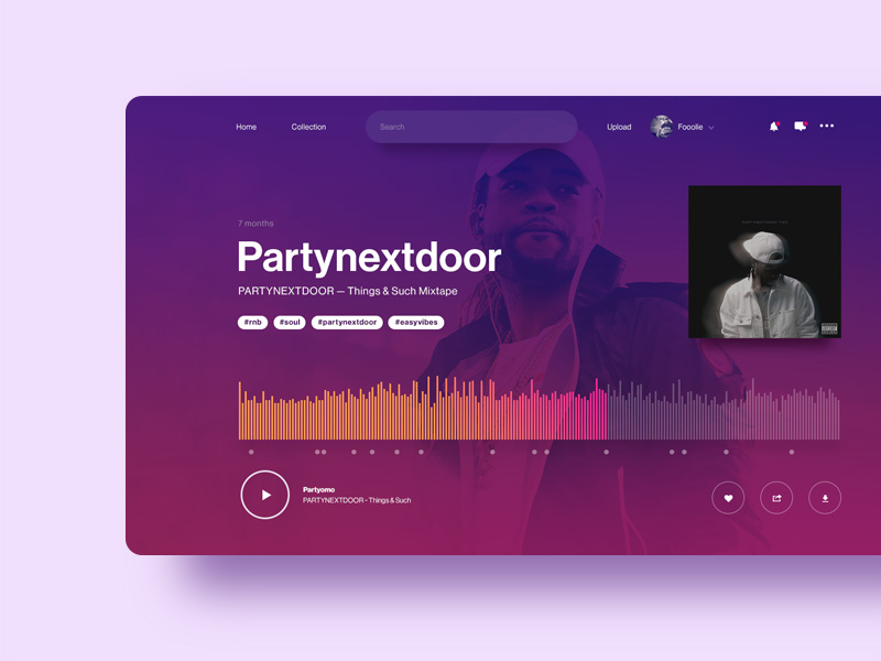 Music Player Inspiration — April 2017 – Collect UI – Medium