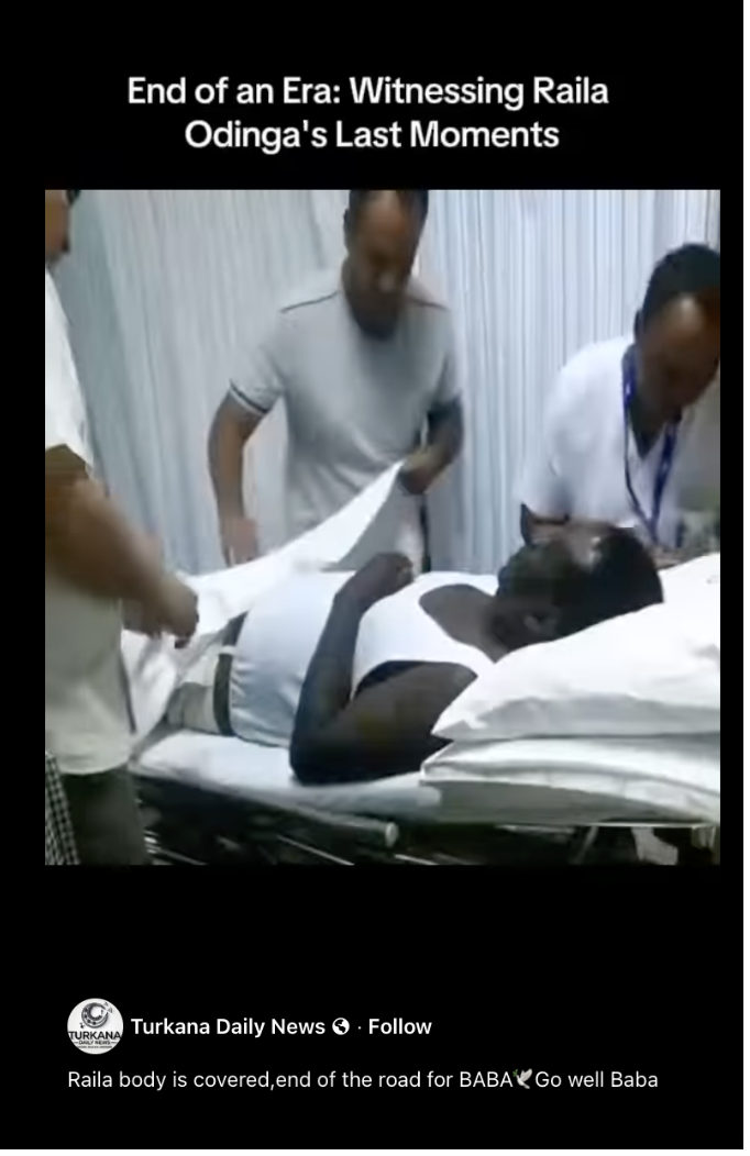 FALSE: This is not a video of Raila Odinga’s last moments