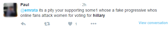 This is What Happens When a Woman Supports Bernie Sanders Online