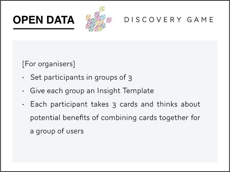 A simple card game to explore the potential of Open Data
