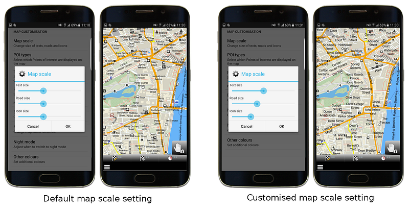 3 helpful tips how to customise the map in mapFactor Navigator