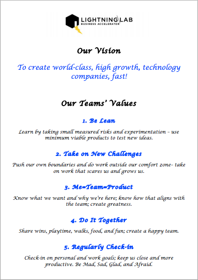 Why You Should Define Your Startup’s Vision and Core Values