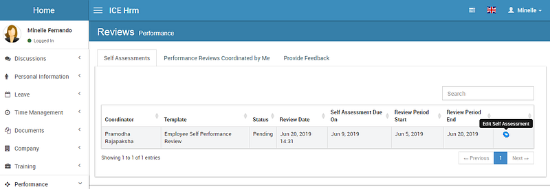Performance Review Module in IceHrm