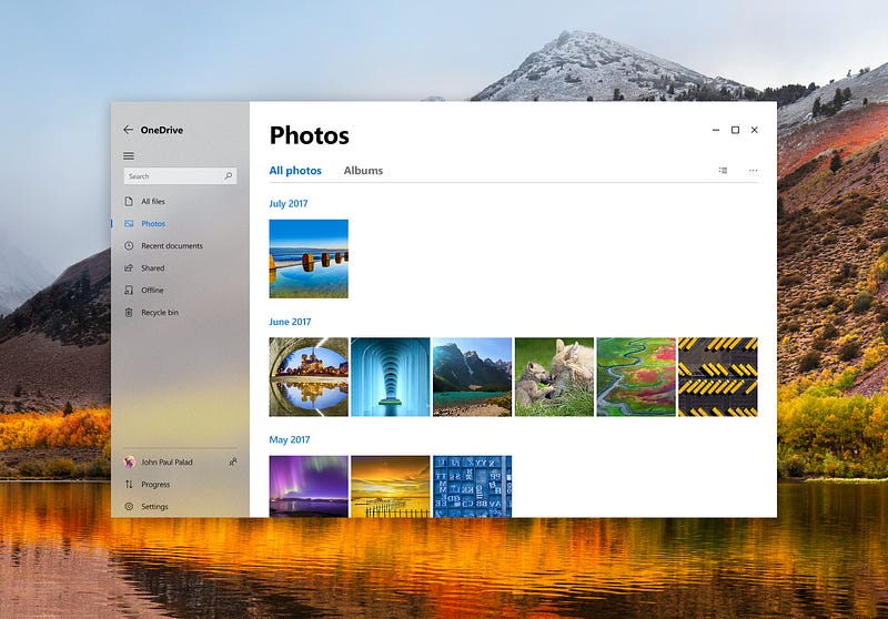 Inspired by Fluent Design: OneDrive – My Microsoft Life – Medium