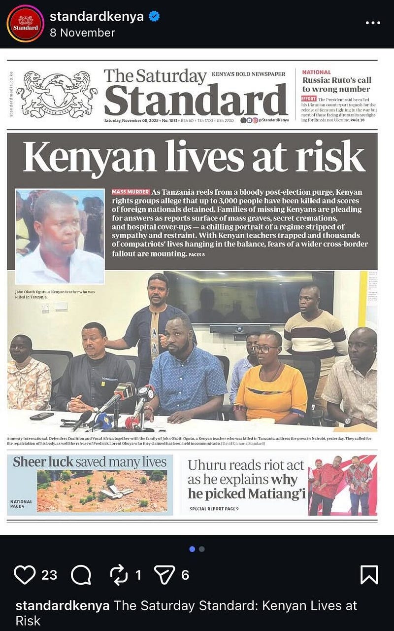 ALTERED: This Standard newspaper front page with the headline ‘Sudi in ...