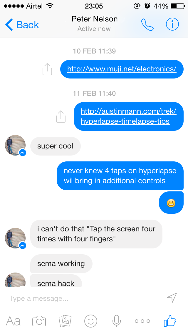 Timestamps concept for Facebook Messenger. – Let’s make good products ...