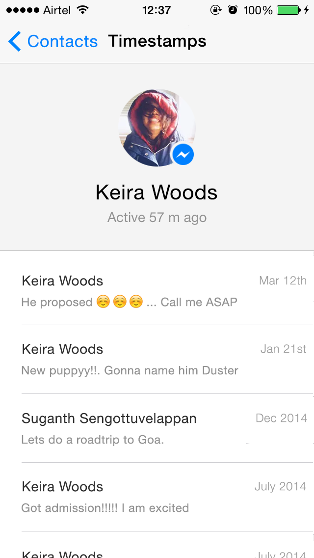 Timestamps concept for Facebook Messenger. – Let’s make good products ...