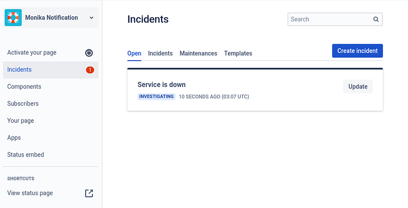 Integrate Monika with Atlassian Statuspage