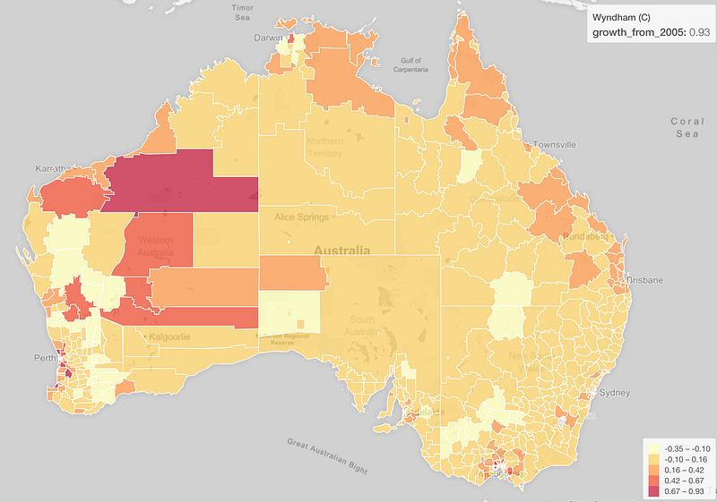 Making Maps for Australia States and Local Government Areas in R