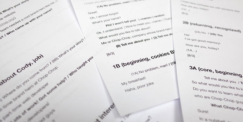 Making Chatbots Talk — Writing Conversational UI Scripts Step by Step
