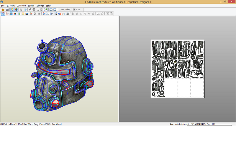 Be ready for Fallout with this T-51B Pepakura Helmet