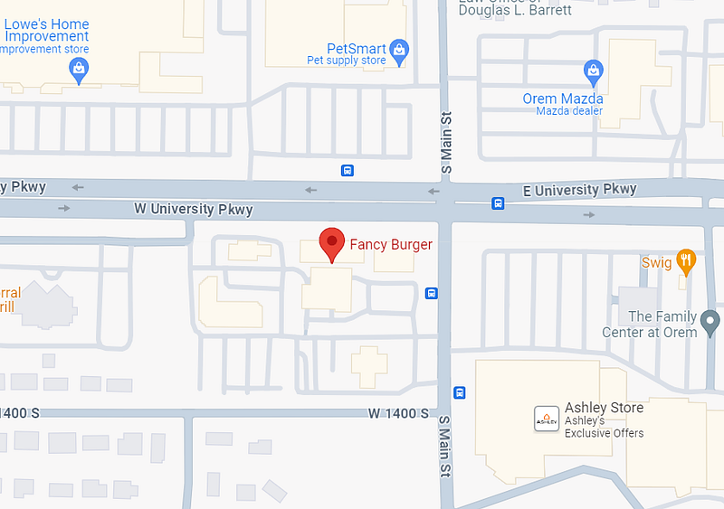 Fancy Burger in Orem: Burger Restaurant near Provo Utah